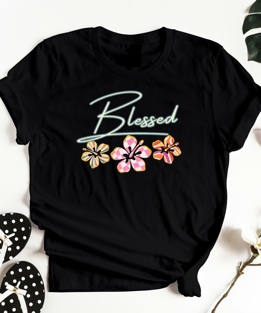 Blessed Shirt, Hibiscus Shirt, Island Girl Shirt, Flower Print Shirt ...