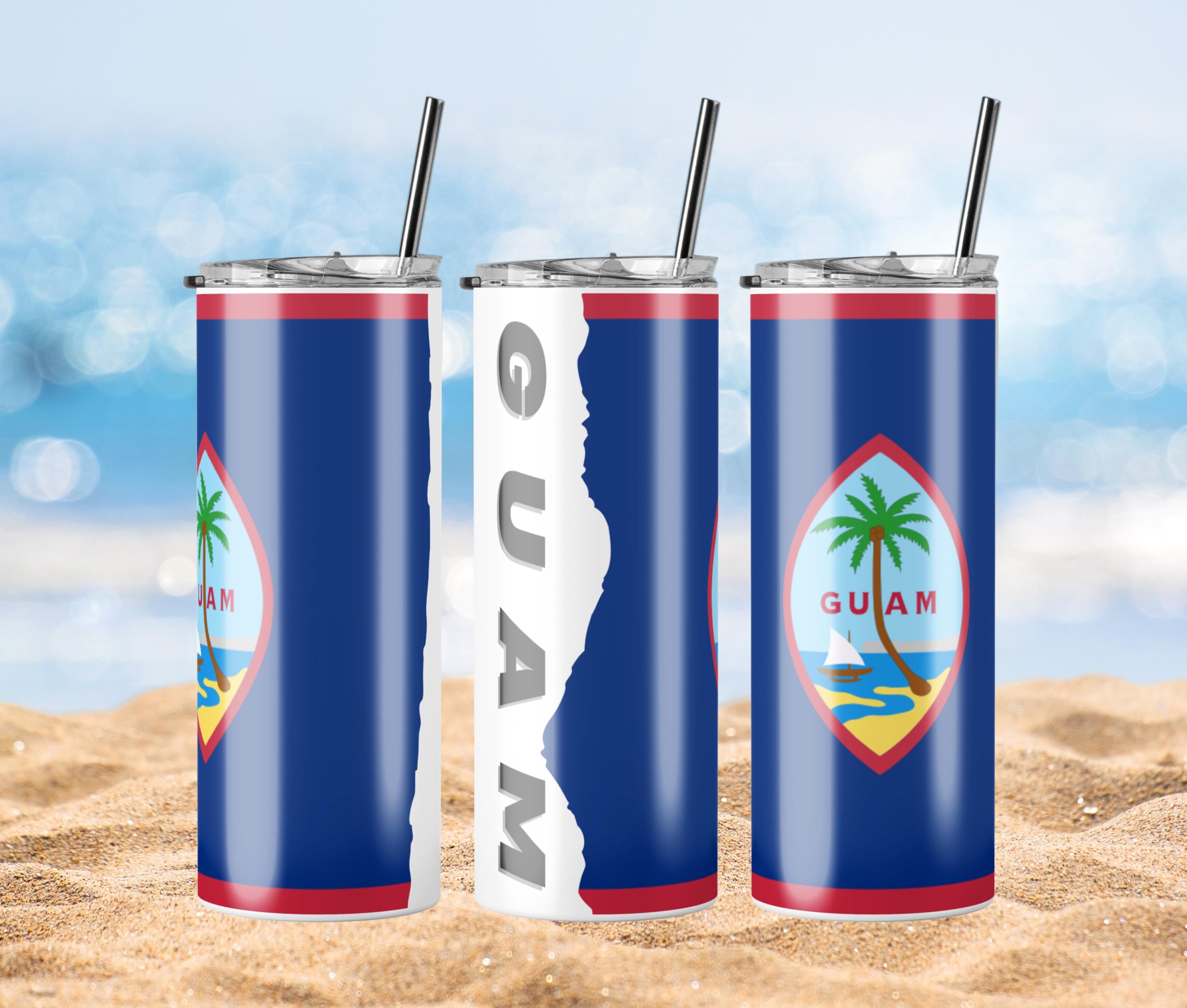 GUAM Tumbler 20oz, Guam Seal, Guam Flag, Guam Coffee Mug, Guam Souvenir ...