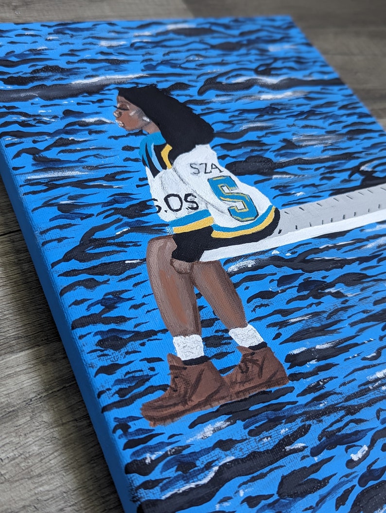 SZA SOS Album Cover Canvas Painting - Etsy