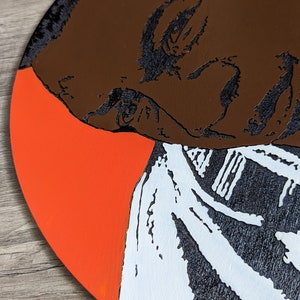 Jim Brown Custom Wooden Engraved Hand Painted Home Decor/wall Art, NFL ...