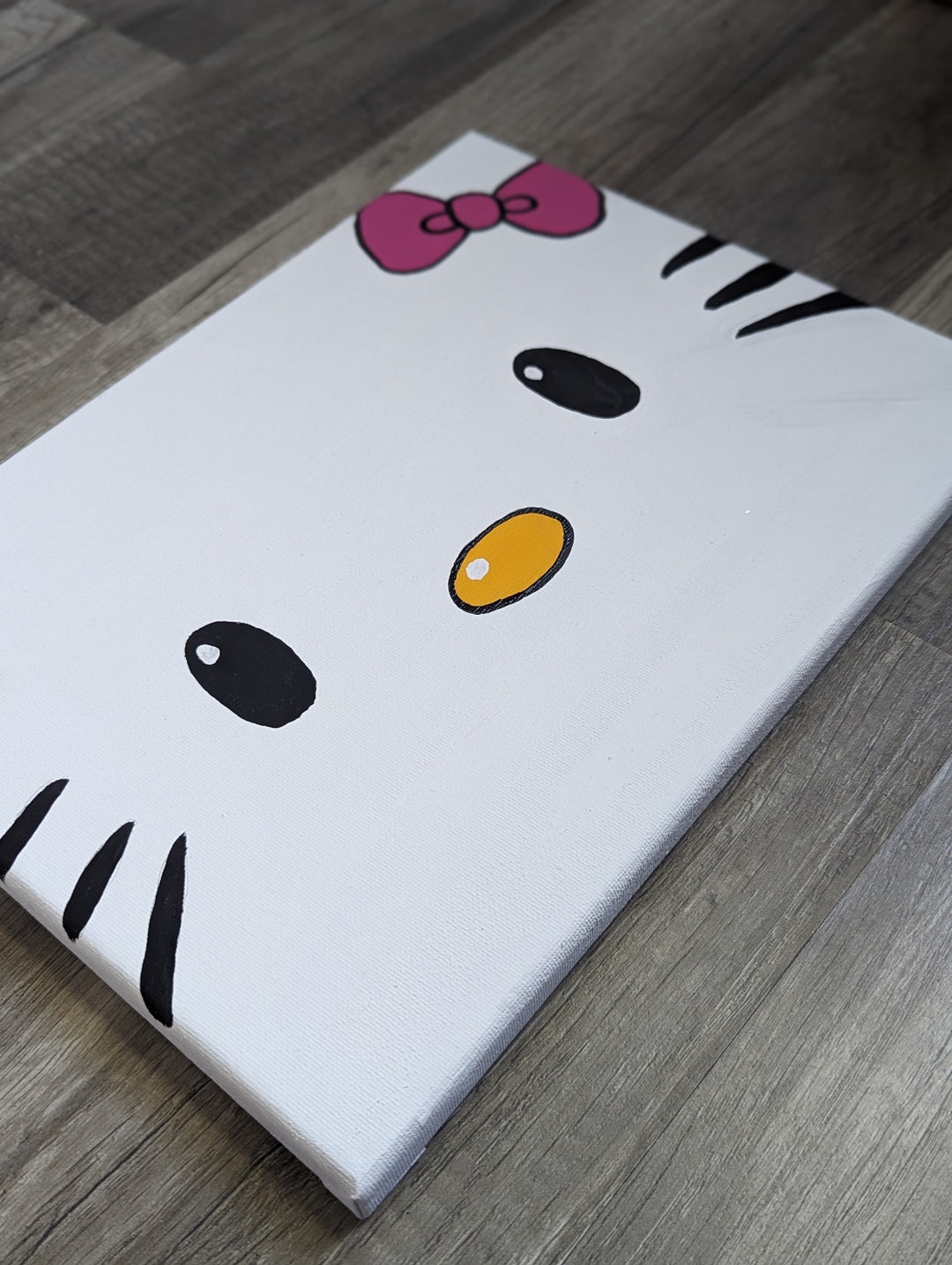 Hello Kitty, Canvas Painting, Art, Girls Bedroom, Dorm Art - Etsy