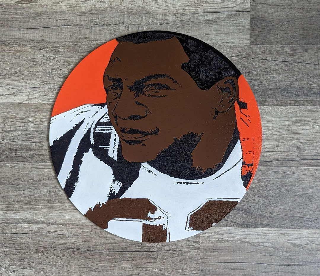 Jim Brown Custom Wooden Engraved Hand Painted Home Decor/wall Art, NFL ...