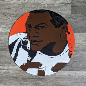 Jim Brown Custom Wooden Engraved Hand Painted Home Decor/wall Art, NFL ...