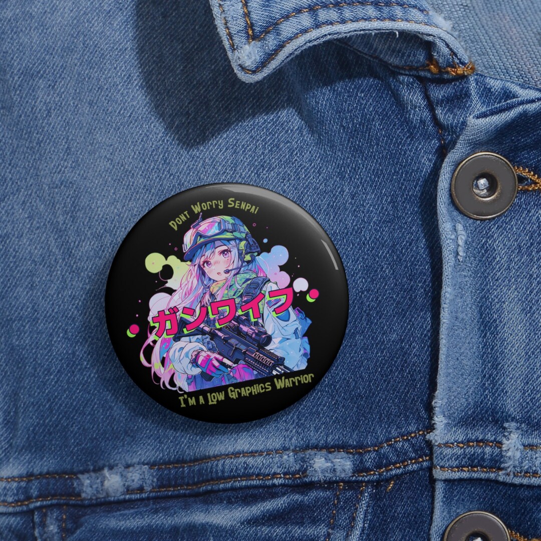Weapons Grade Waifu Anime Pin Military Girl Design - Etsy