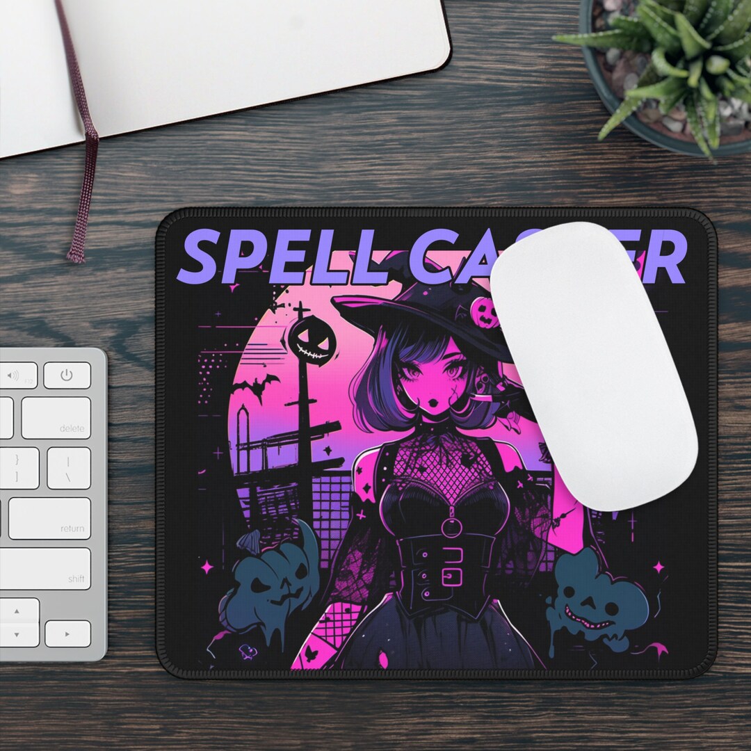 Egirl Goth Anime Waifu Mouse Pad Gamer Girl Aesthetics Goth - Etsy