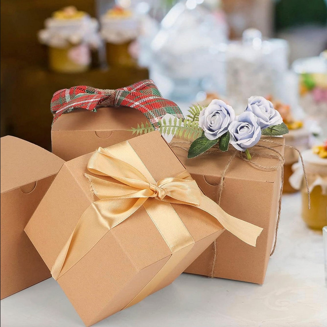 Kraft Gift Boxes 7x7x7 Cm With Lids for Presents Set of 20 - Etsy