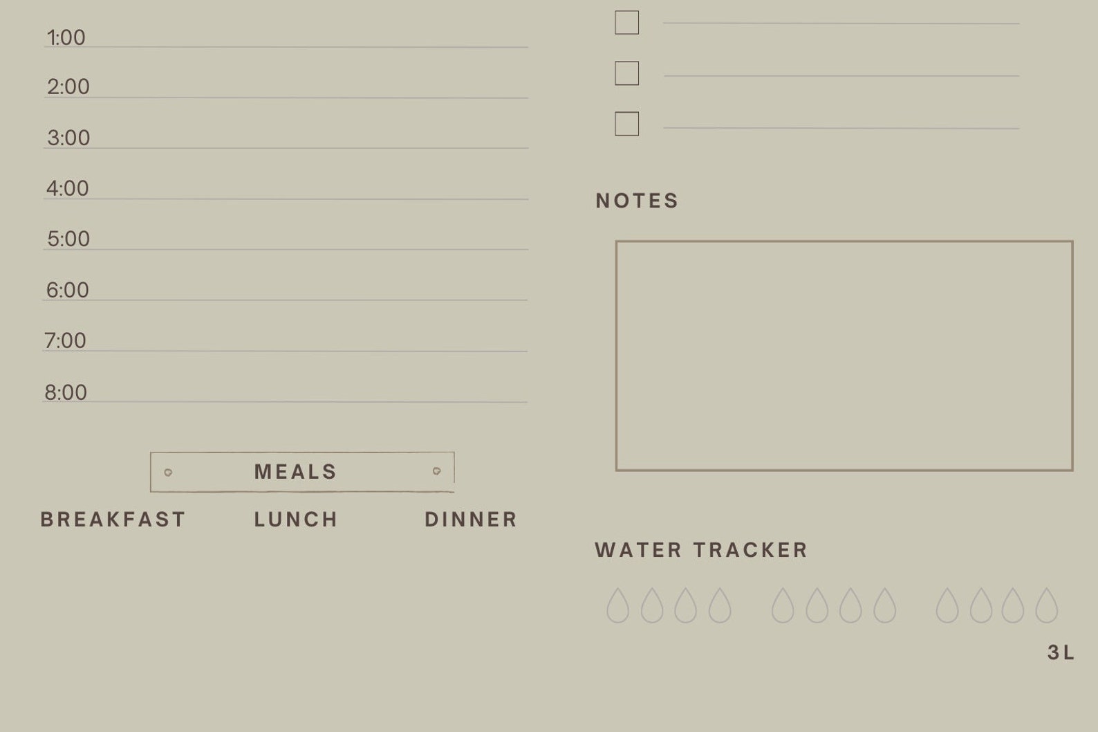 Clean Aesthetic Daily Planner - Etsy