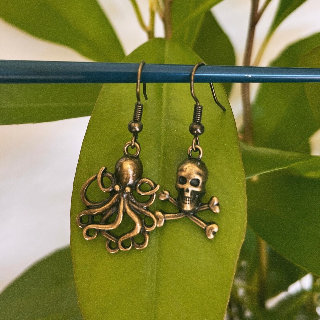 OFMD Edward Teach Kraken Earrings - Etsy