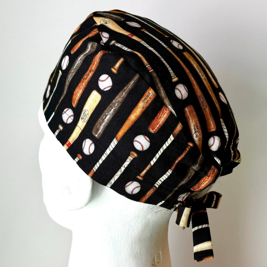 VINTAGE BASEBALL Surgical Style Tie Back Scrub Cap, Du Rag, Welding ...