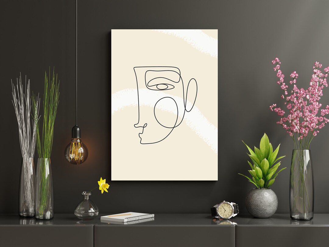 Fine Line Art Print Abstract Face Prints Set of 3 Face Line - Etsy