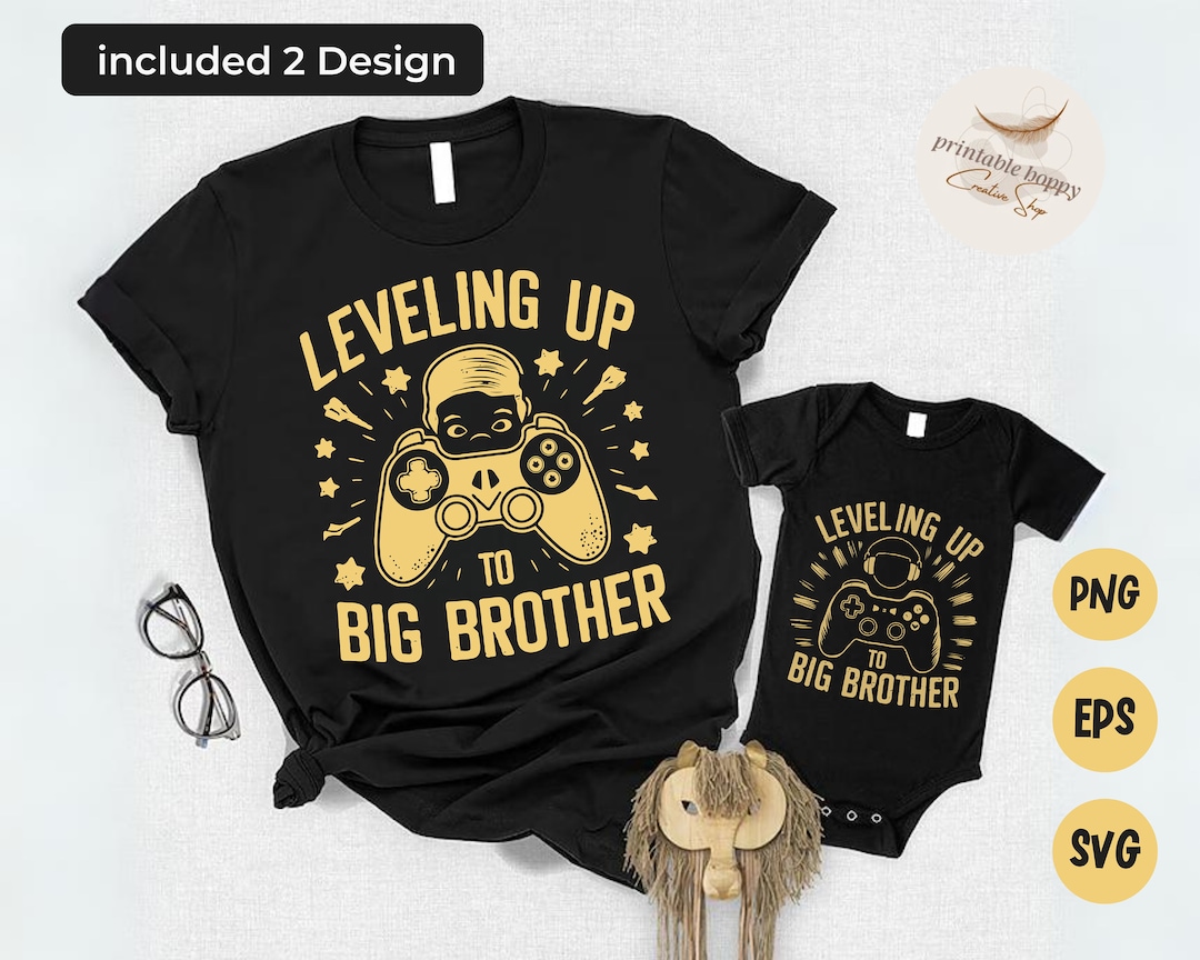 Leveling up to Big Brother Png Gaming Big Brother Gift Baby ...