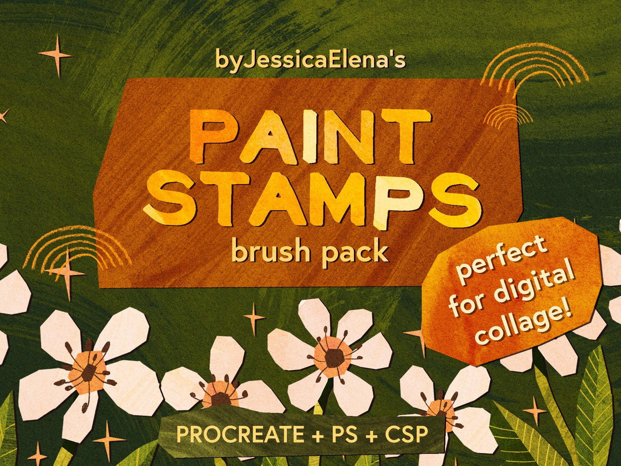 Paint Stamps: Brush Pack for Procreate, Photoshop or Clip Studio Paint ...