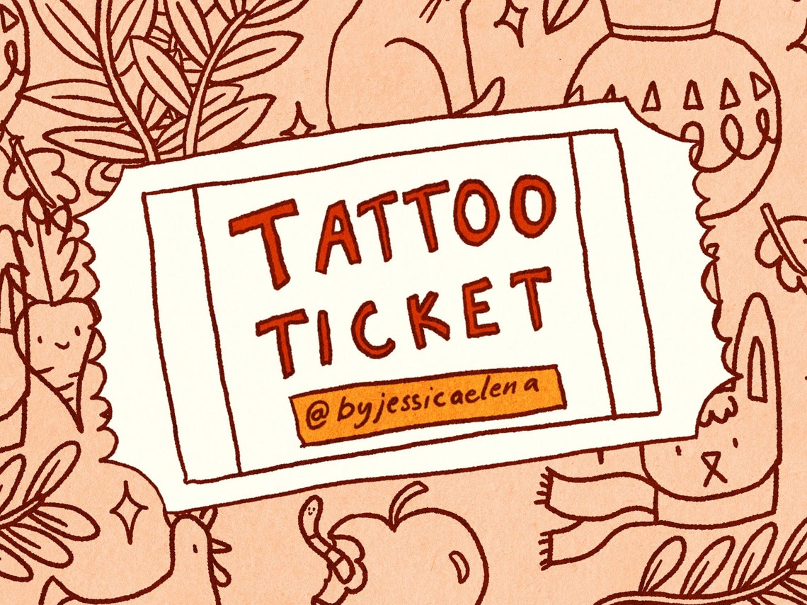 Tattoo Ticket, Single Use Permission, Digital Download - Etsy