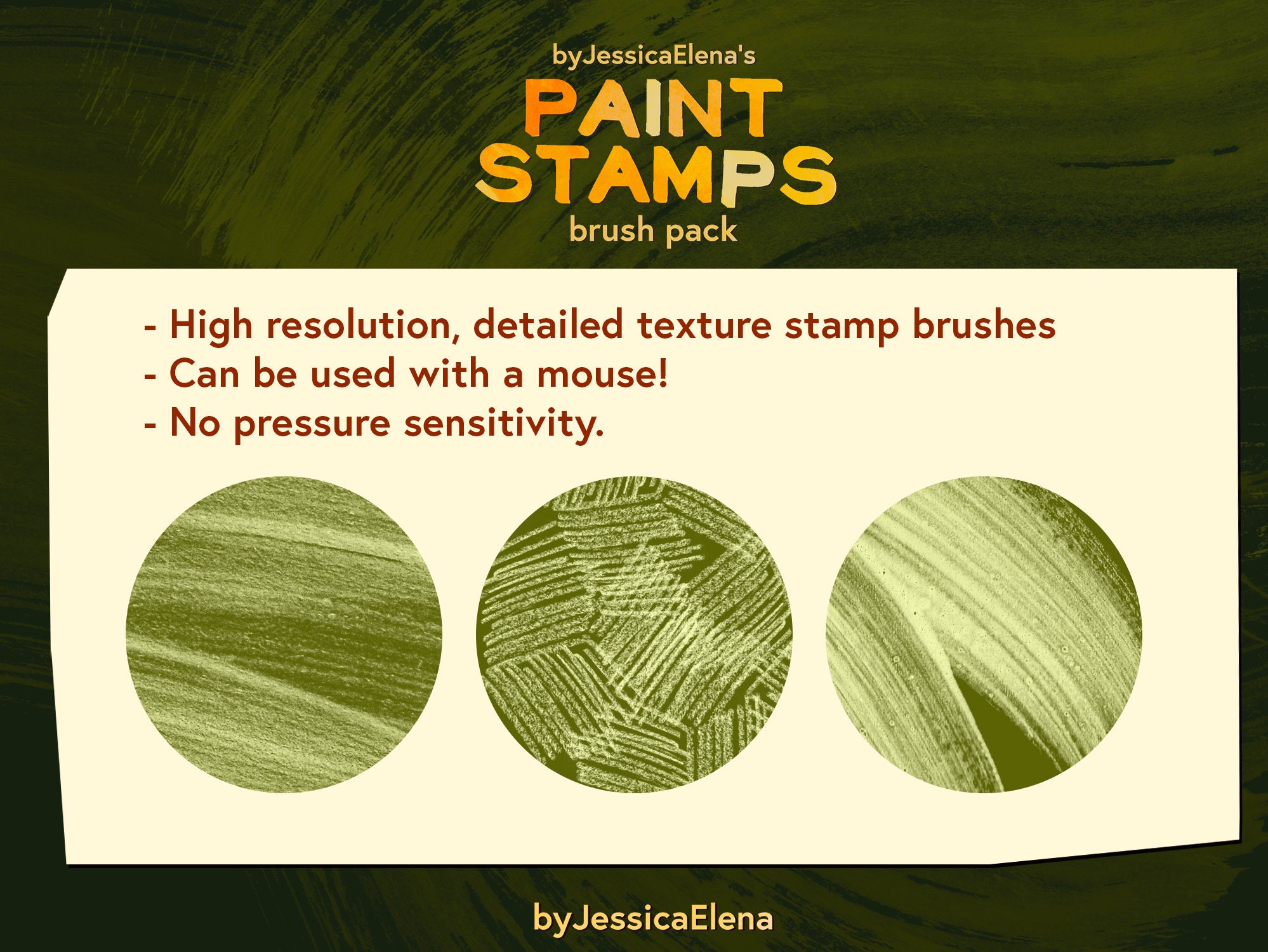 Paint Stamps: Brush Pack for Procreate, Photoshop or Clip Studio Paint ...