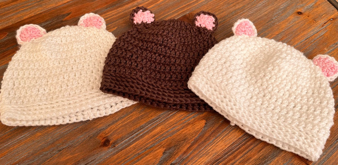 Teddy Bear Baby Hat - Etsy