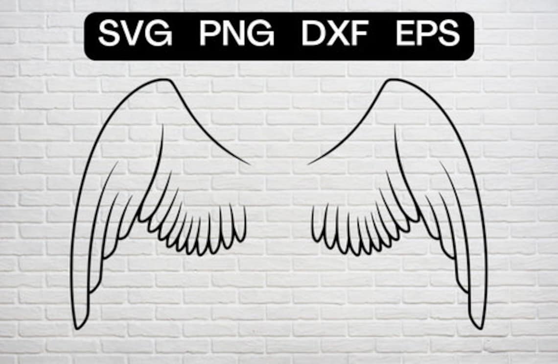 Angel Wings - Svg, Eps, Dxf, and Png Files for Download - Etsy