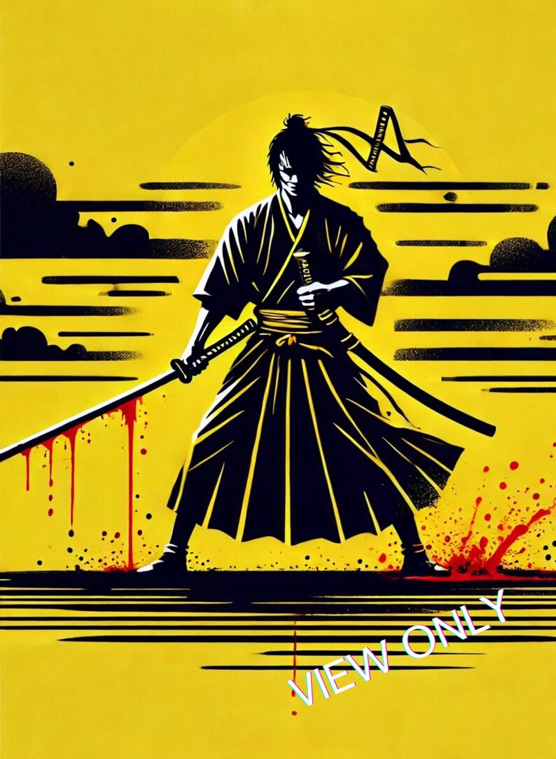 Samurai Digital Art Prints Set of 6 | Japanese Warrior Wall Decor ...