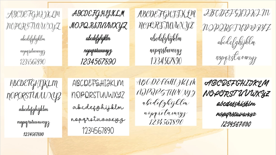 25 Cursive Font Bundle TTF, OTF Instant Download File, Alphabet, Cut ...