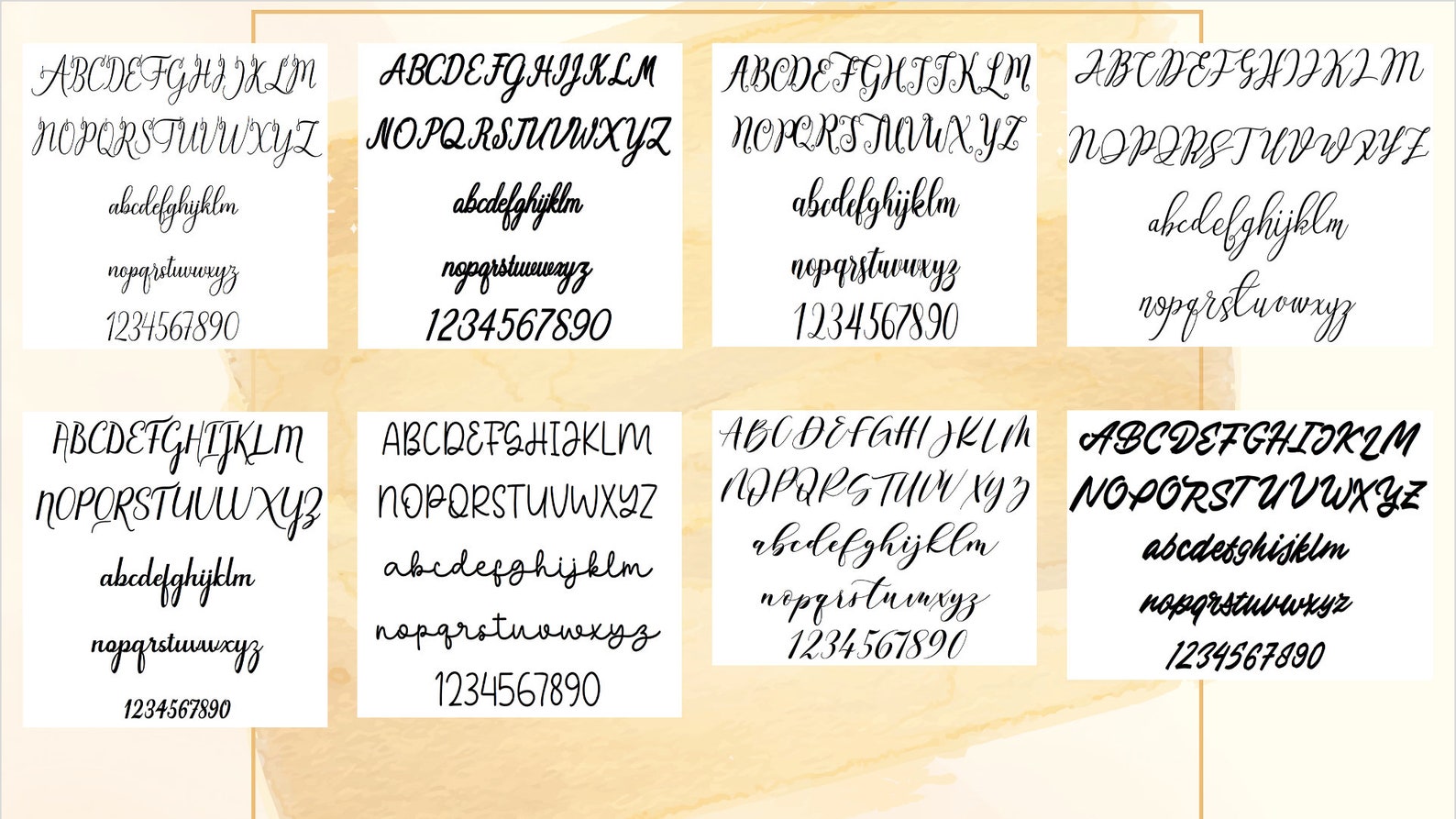 25 Cursive Font Bundle TTF, OTF Instant Download File, Alphabet, Cut ...