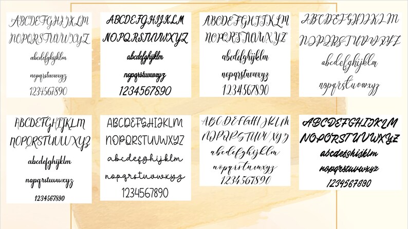 25 Cursive Font Bundle TTF, OTF Instant Download File, Alphabet, Cut ...