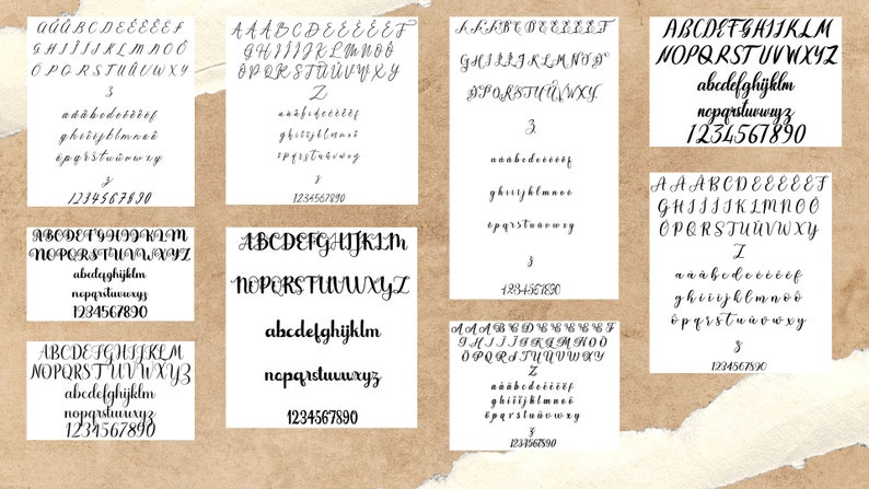 25 Cursive Font Bundle TTF, OTF Instant Download File, Alphabet, Cut ...