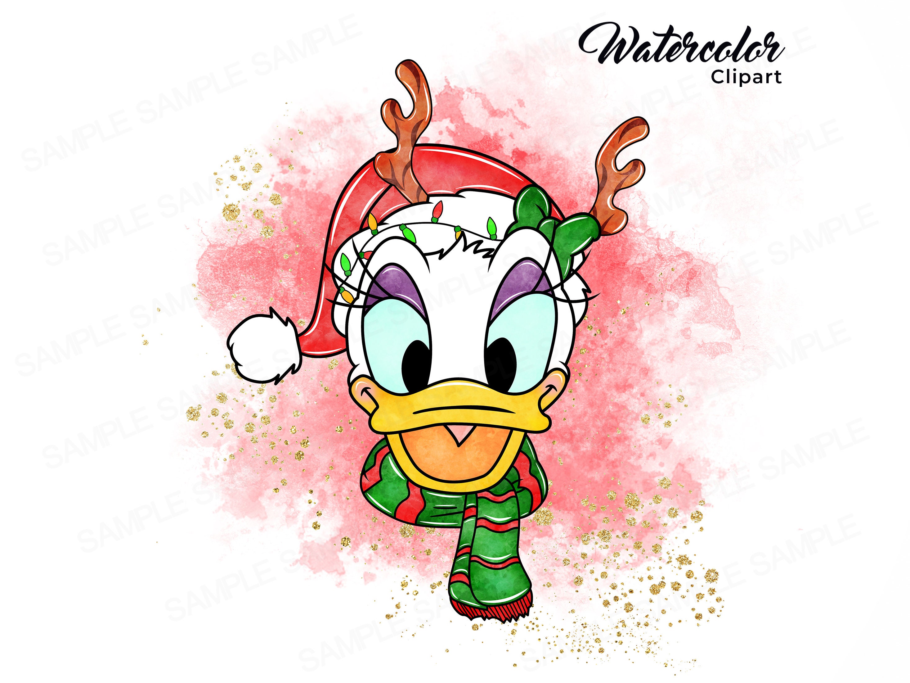 Daisy Duck Watercolor PNG Mickey Mouse Watercolor PNG Daisy Duck ...