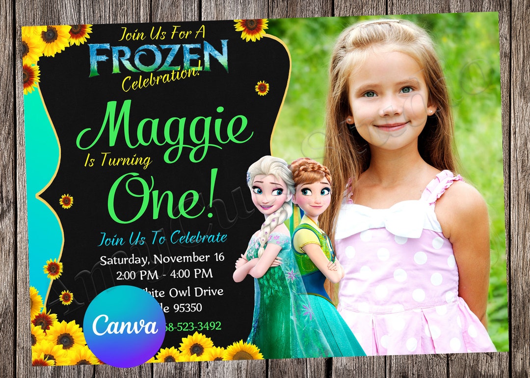 Frozen Fever Invitation Frozen Birthday Frozen Party Frozen Editable ...