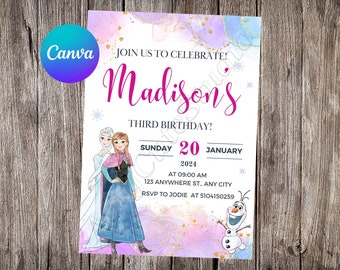 Frozen Invitation Frozen Birthday Invitation Frozen Party Frozen ...