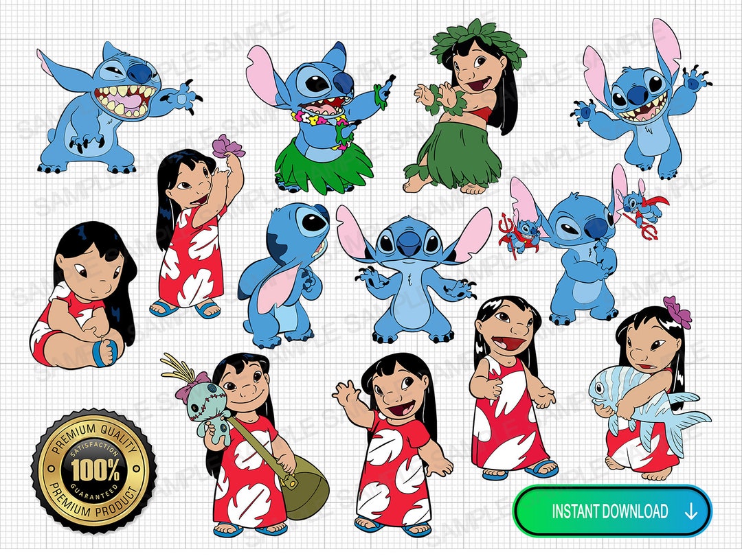 Lilo and Stitch SVG Lilo SVG Stitch Silhouette Lilo Silhouette Stitch ...