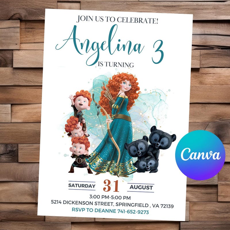 Brave Merida Invitations - Etsy