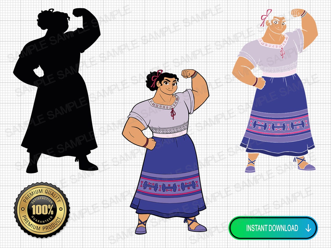 Encanto SVG Encanto Luisa SVG Encanto Silhouette Luisa Silhouette ...