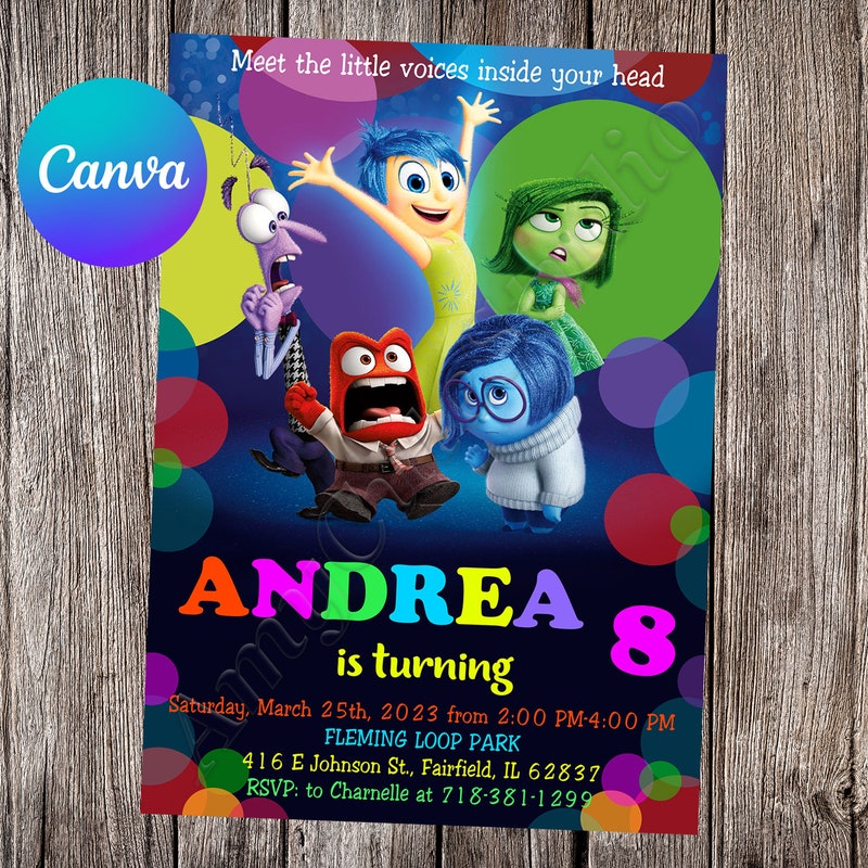 Inside Out Invite - Etsy