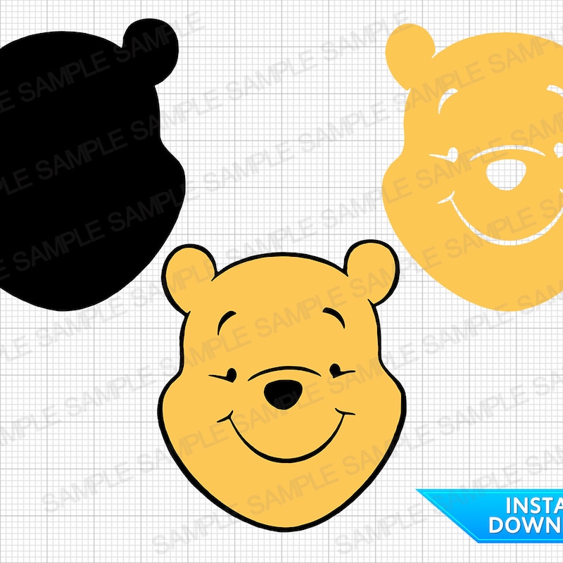 Winnie the Pooh Face - Etsy