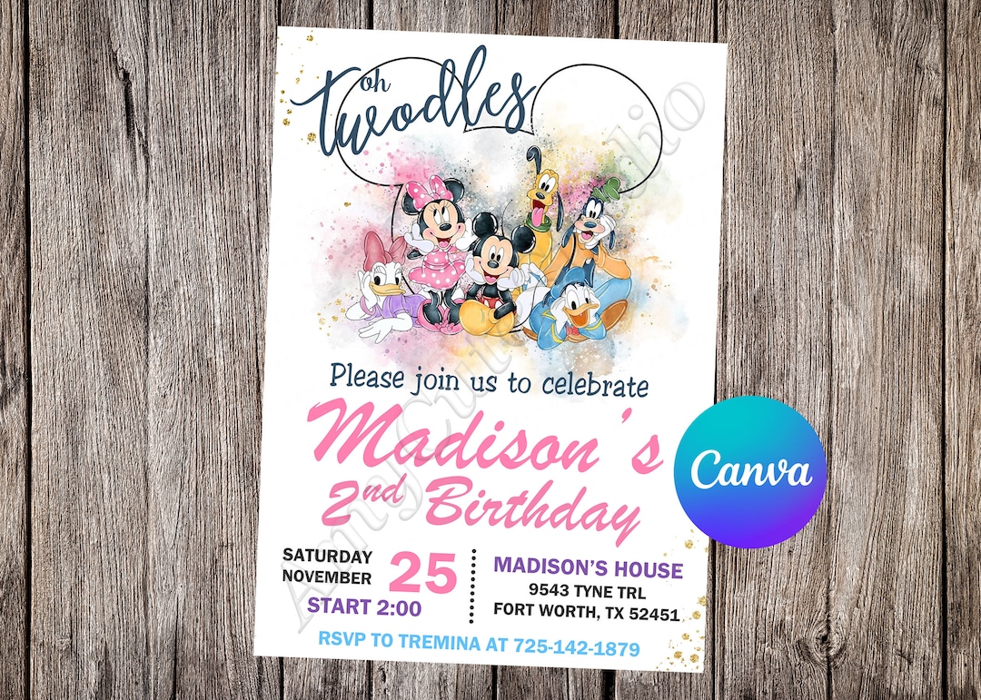 Mickey Mouse Clubhouse Invitation Mickey Mouse Birthday Mickey Mouse ...