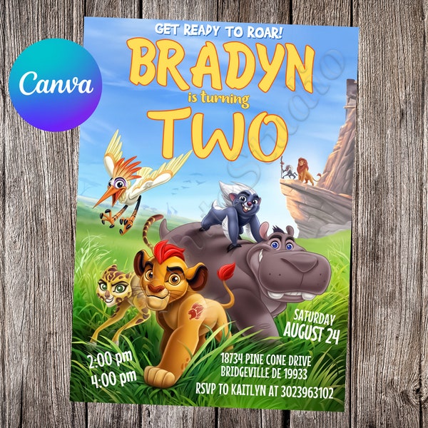 Lion King Invitation - Etsy