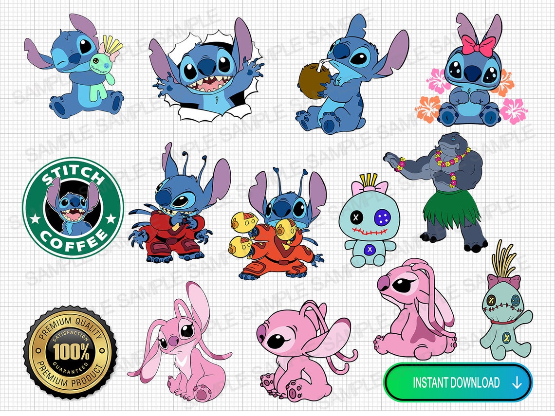 Lilo and Stitch SVG Lilo SVG Stitch Silhouette Lilo Silhouette Stitch ...