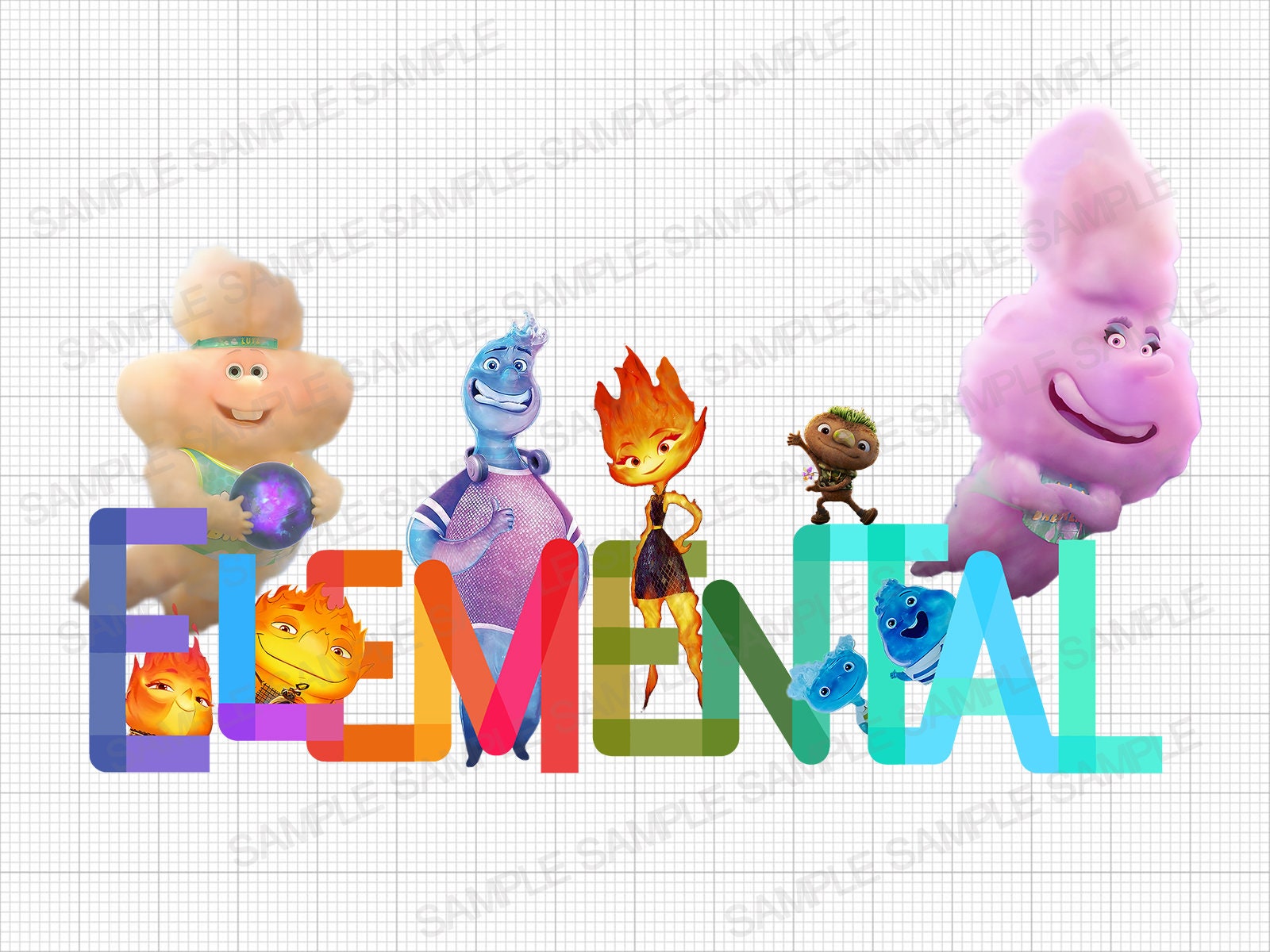 Elemental PNG Elemental Iron on Transfer Elemental Birthday - Etsy Canada