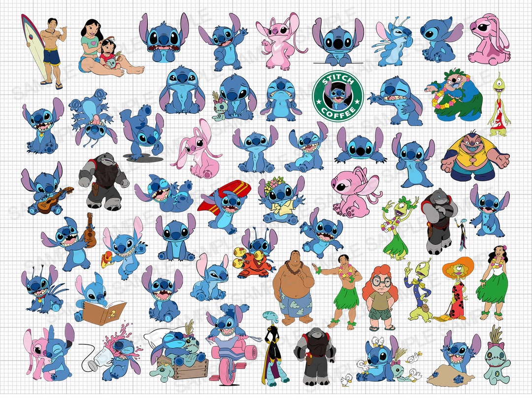 Lilo and Stitch SVG Bundle Stitch SVG Stitch Silhouette Stitch Clipart ...