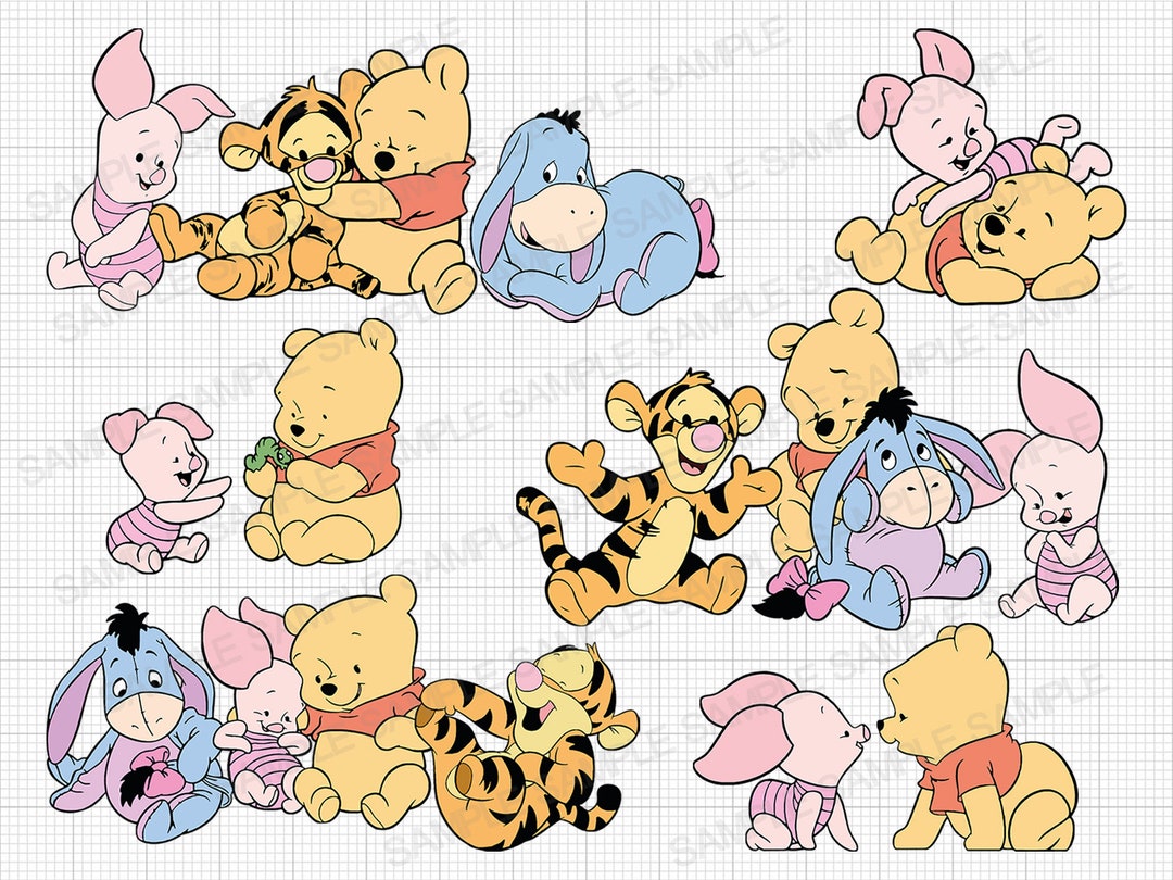 Baby Winnie the Pooh SVG Baby Winnie the Pooh Cut Files Baby Winnie the ...
