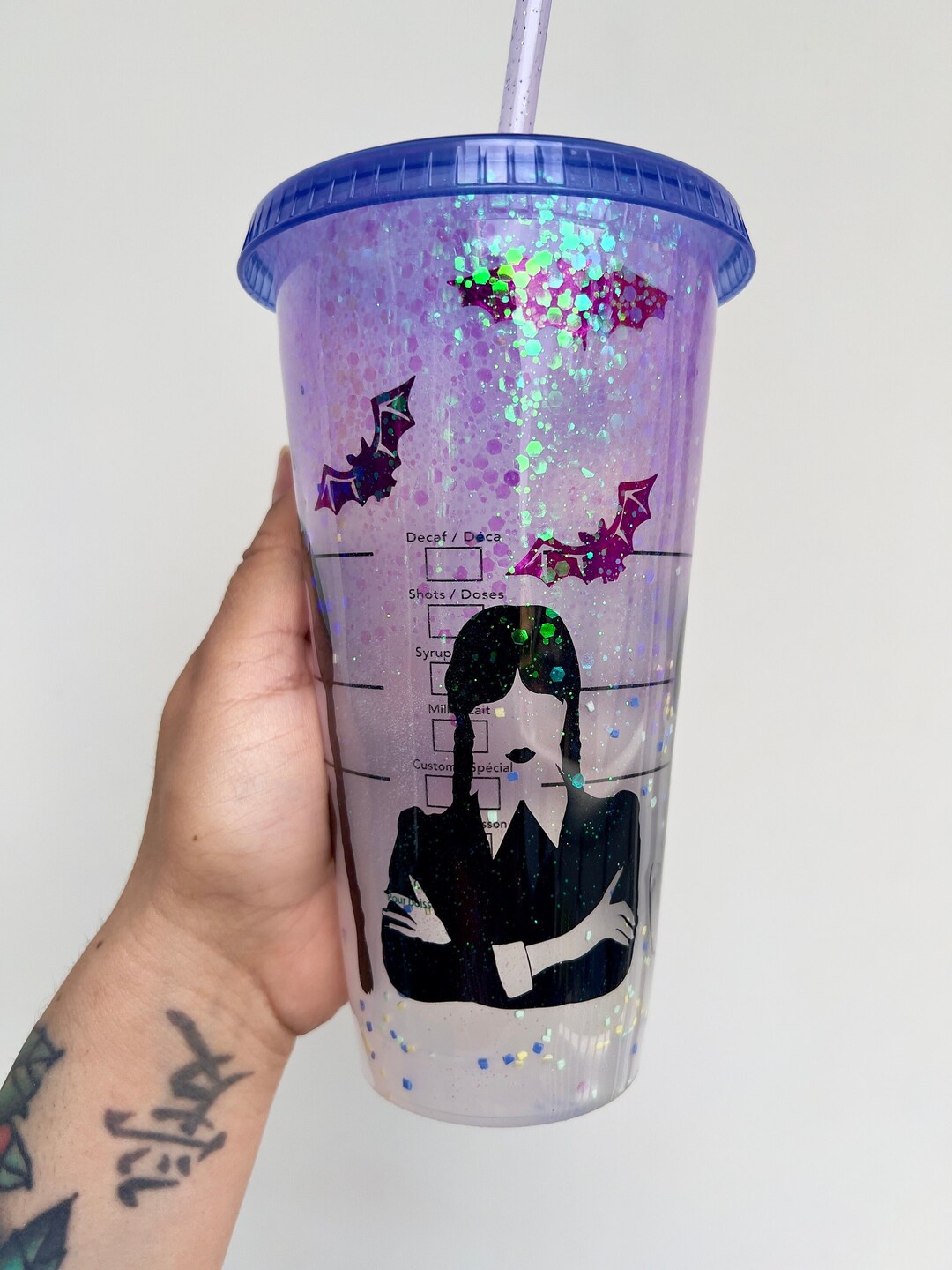 Wednesday Addams, Starbucks Cold Up, Starbucks Tumbler, Starbucks Snow ...