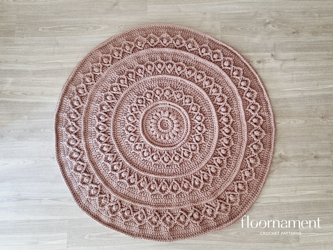 CROCHET RUG PATTERN Crochet Round Rug Crochet Carpet Home Decor Crochet ...