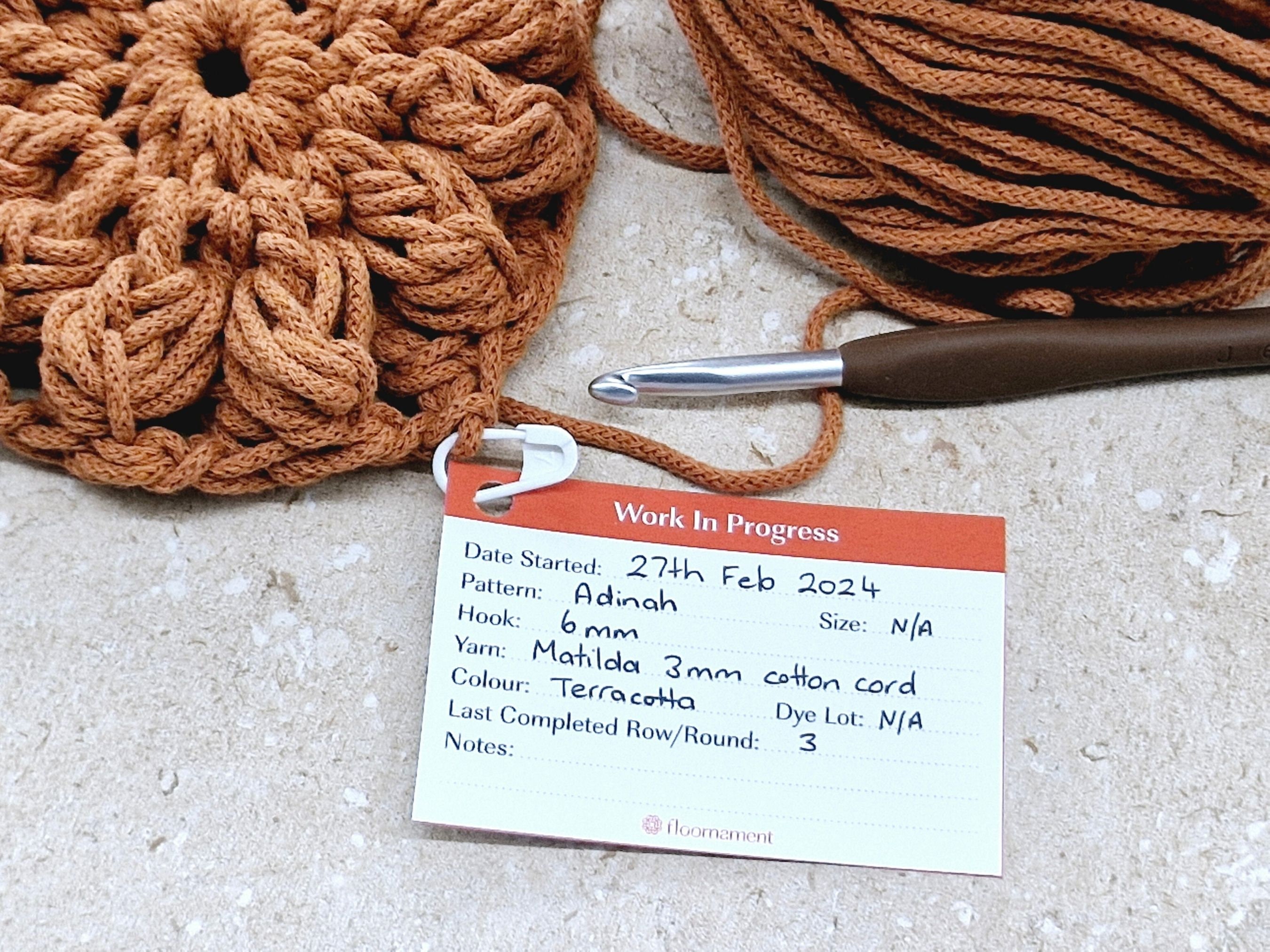Printable WIP Tag Label Crochet WIP Tag for Work in Progress Crochet ...