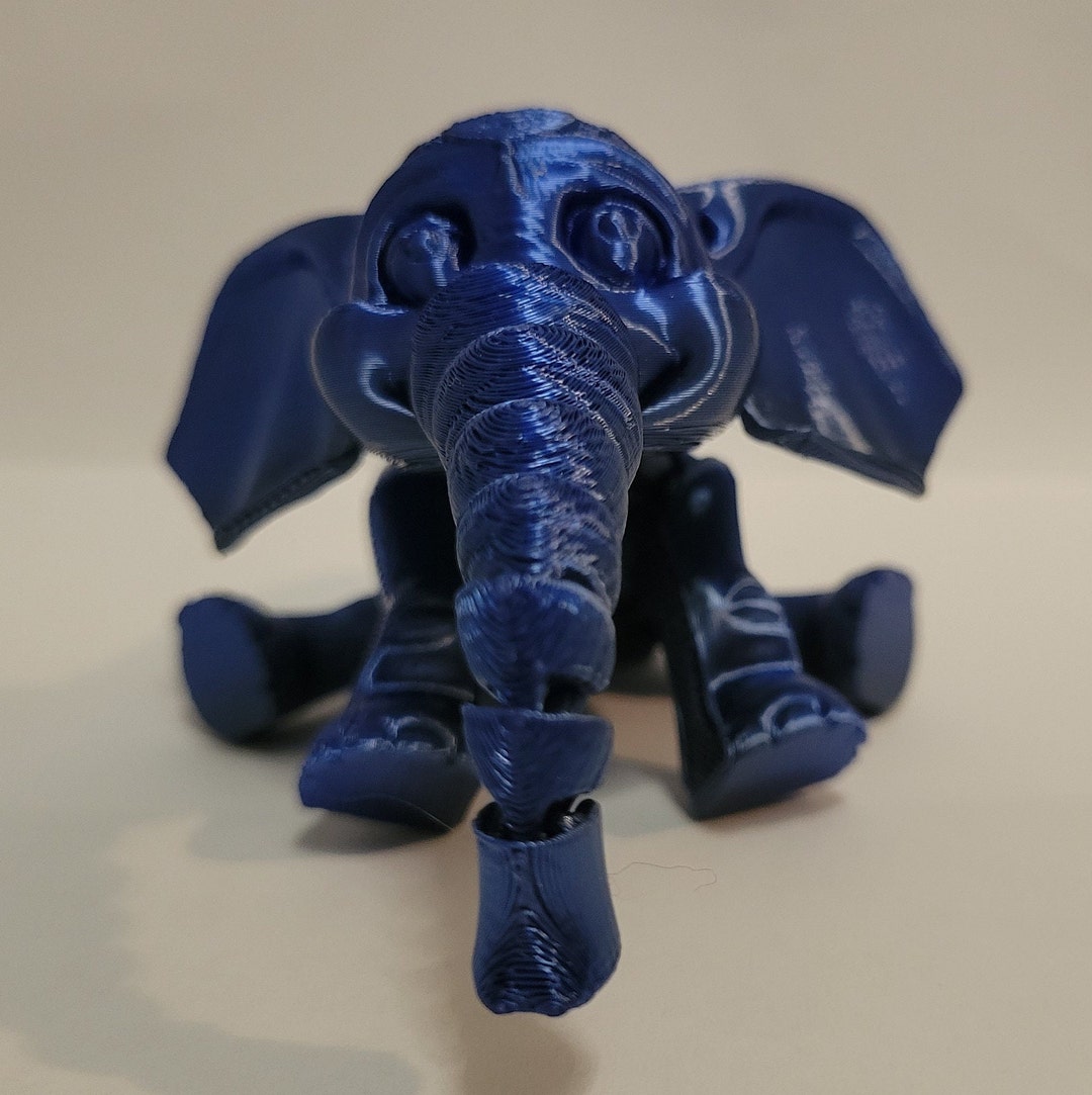 Mini Flexifactory Elephant 3D Printed Toy - Etsy