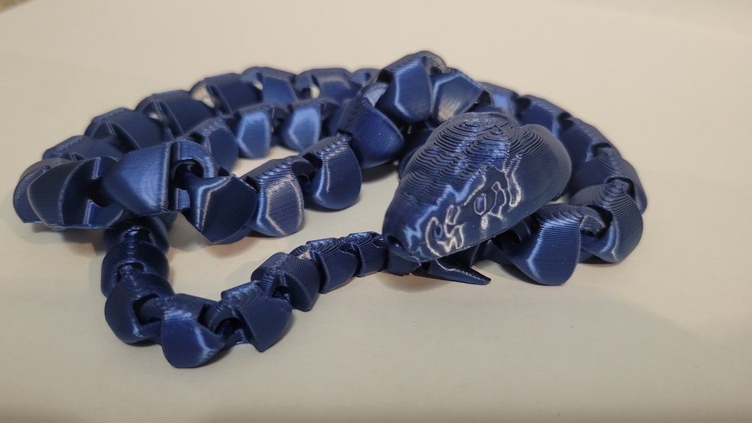 Flexi Snake 3D Printed Toy - Etsy