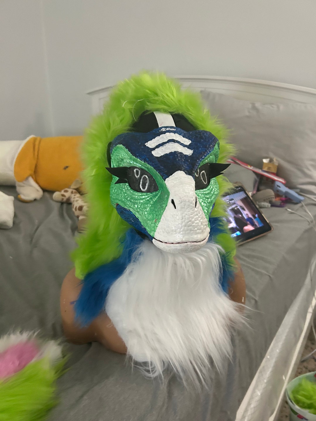 Custom Dino Mask Hood no Mask, Hood Only - Etsy