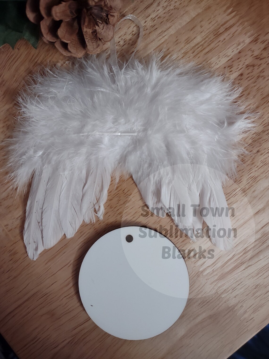 Sublimation Blank Angel Wings Feathers Heart Round Mdf - Etsy