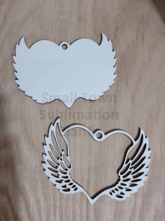 Sublimation blank Angel wings 2d blanks Memorial blank - Etsy.de