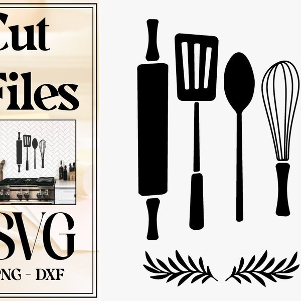 Whisk, Spatula, Rolling Pin Svg - Etsy