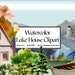 Watercolor Lake House and Cabin Clipart | for Commercial Use ...
