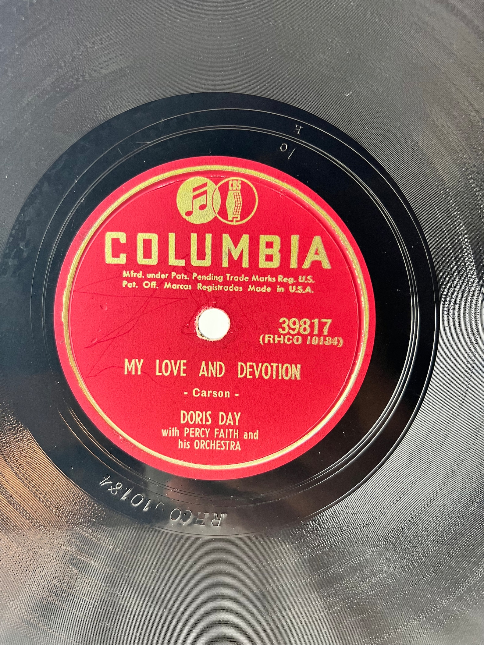 Columbia 78 Record Doris Day - Etsy